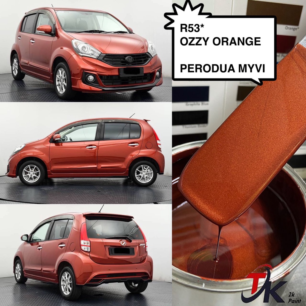 R53* OZZY ORANGE - PERODUA MYVI - 2K PAINT/FAST DRY/CAR PAINT/CAT ...