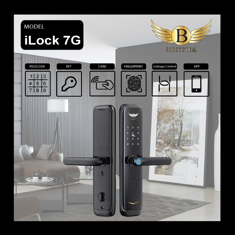 Biosystem iLock 7G Intelligent Digital Smart Door Lock Fingerprint ...