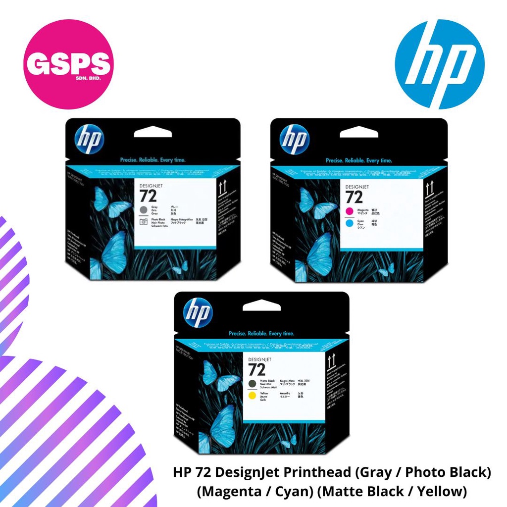 HP 72 DesignJet Printhead (Gray / Photo Black) (Magenta / Cyan) (Matte ...