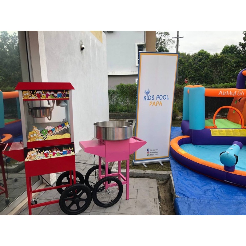 Kids Pool Popcorn Cart Cotton Candy Birthday Party Event Water Slide ...