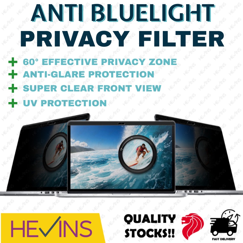 Anti-Blue Light Laptop Privacy Screen Filter For 16:9 Laptop 13 14 15.6 ...