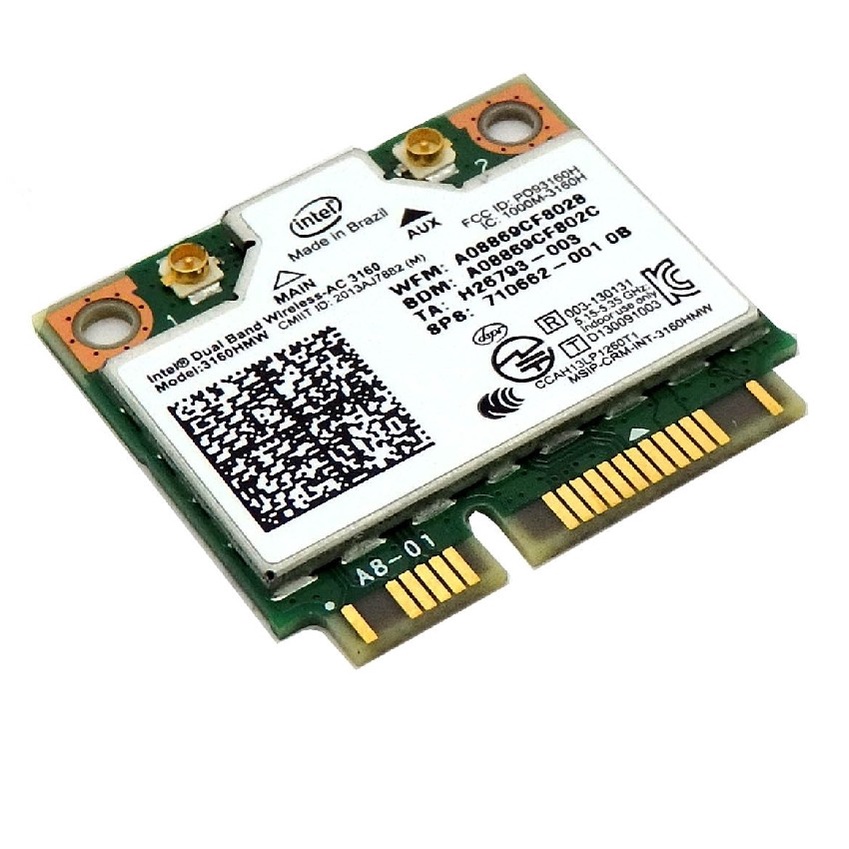 Original Intel Dual Band Wireless AC 3160 3160HMW 2.4G 5G 5.0G 5.0GHz ...