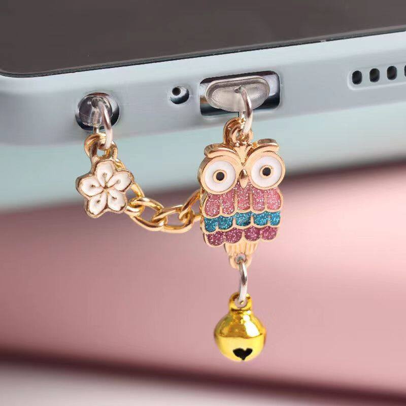 Cute mini owl efon mobile fashion cute love cat mobile phone dust plug ...