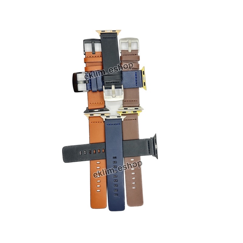 iWatch Premium Synthetic Leafhes Strap for iWatch 4,5,6,7,8,SE | Shopee ...