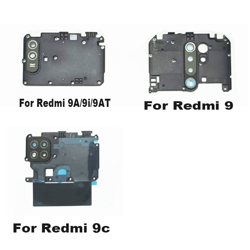 New For Xiaomi Redmi 9 9AT 9i 9C 9A Back Rear Camera Glass Lens With Frame Cover Glue Sticker ...