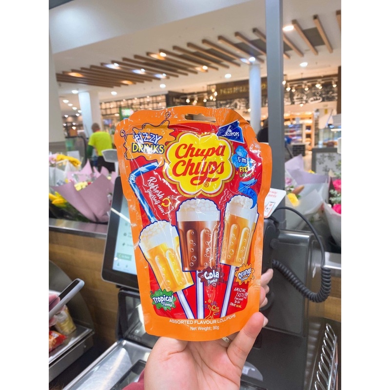 [Australian Bill] Chupa Chups Fizzy Drinks Lollipops 90gram 6 sticks | Shopee Malaysia