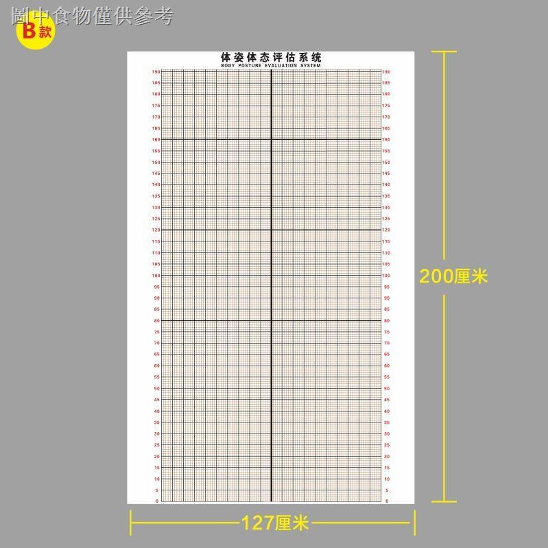 ((Posture Assessment Sheet) Wall Stickers Gym Posture Measurement Grid ...