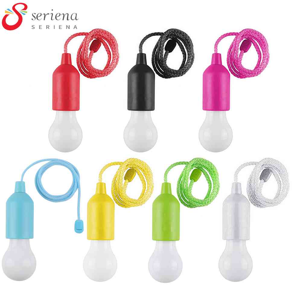 Creative LED Hanging Light Bulb Powered Colorful Pull Cord Bulbs ...