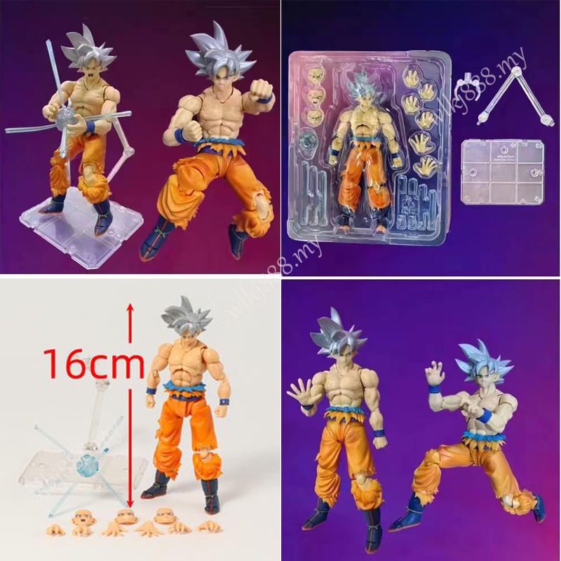 Dragon Ball SHF Son Goku White Hair Change Face Anime Articulado Action ...