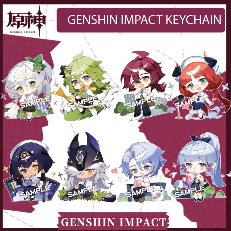 Genshin Impact School Theme Series Acrylic Keychain 原神鑰匙扣 | Shopee Malaysia