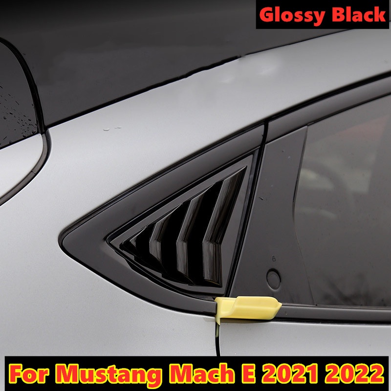 Glossy Black Car Rear Quarter Side Vent Window Scoop Louver Cover Trim ...