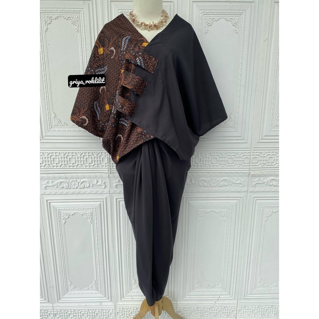 ETHNIC BATIK CROP TOP KEBAYA SET STRAIGHT MODEL OVER SIZE PREMIUM ...