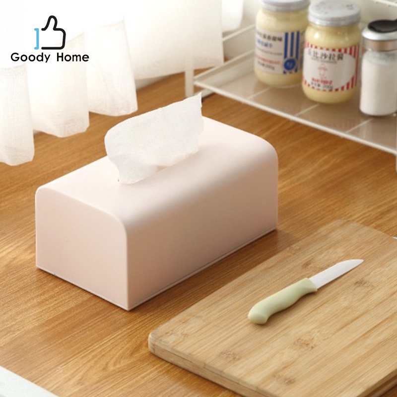 Goody Home Long Minimalist Rectangular Tissue Box Rounded Corners Can ...