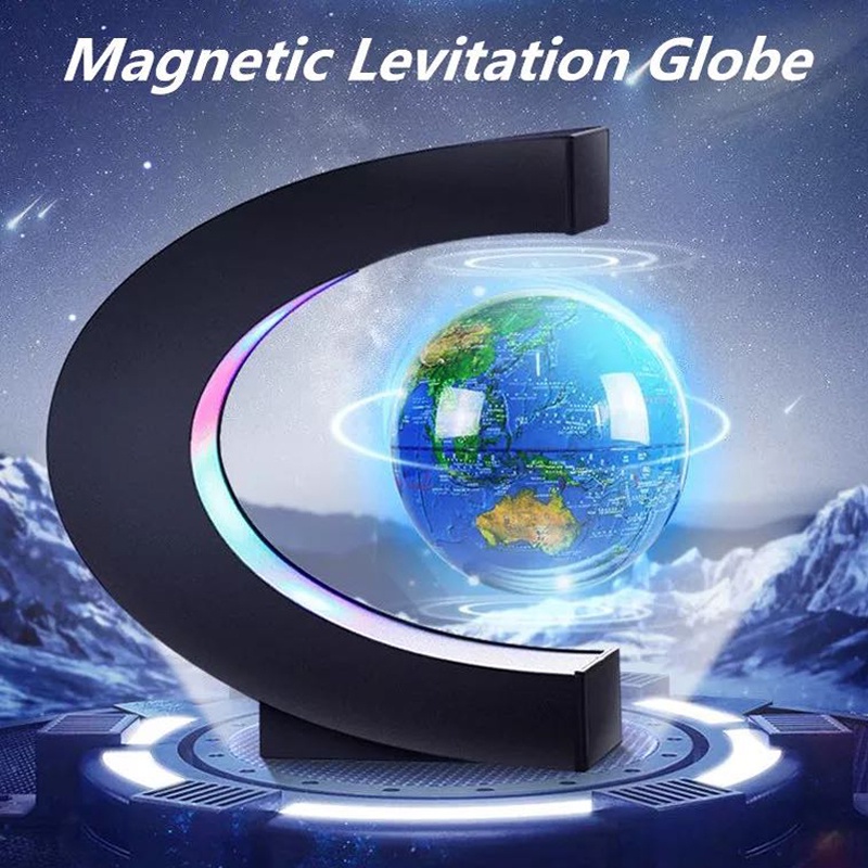 [Warrior2] Floating Magnetic Levitation Globe LED World Map Electronic Antigravity Lamp Novelty ...