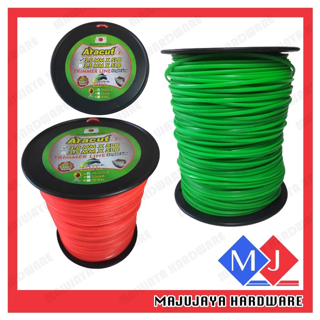ARACUT Nylon Grass Trimmer Line 3.5mm X 5LB Tali Mesin Ruput Tali ...