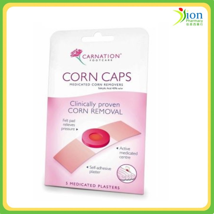 CARNATION CORN CAPS (MEDICATED PLASTER) RELIEVE AND REMOVE CORNS 5S ...
