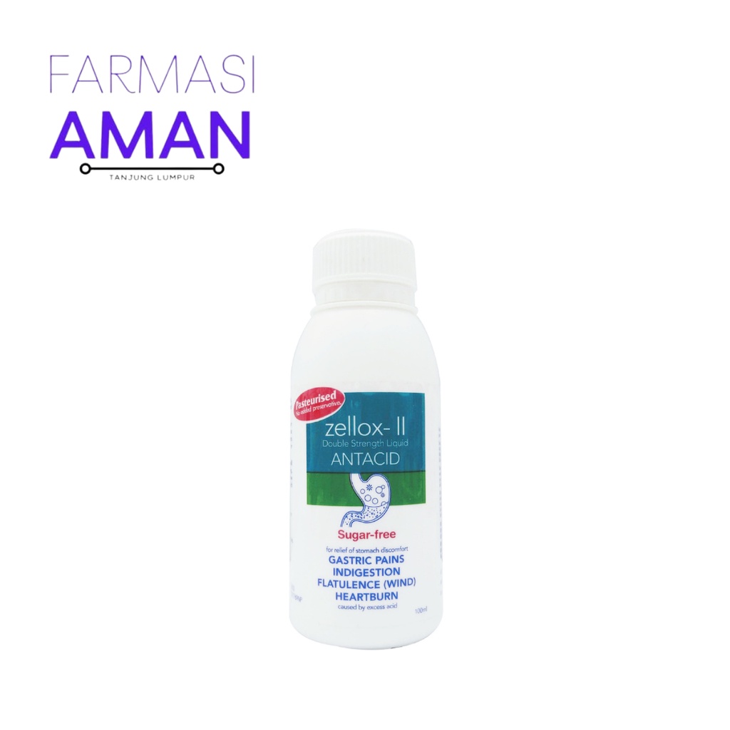 Zellox-II Double Strength Liquid Antacid 100ml (Relief Of Gastric Acidity) | Shopee Malaysia