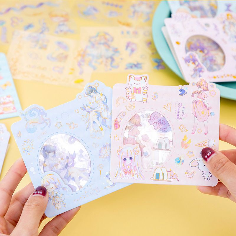 CUTE STICKER PACK 4sheets STICKER CREATIVE JOURNAL DECORATION MALAYSIA ...