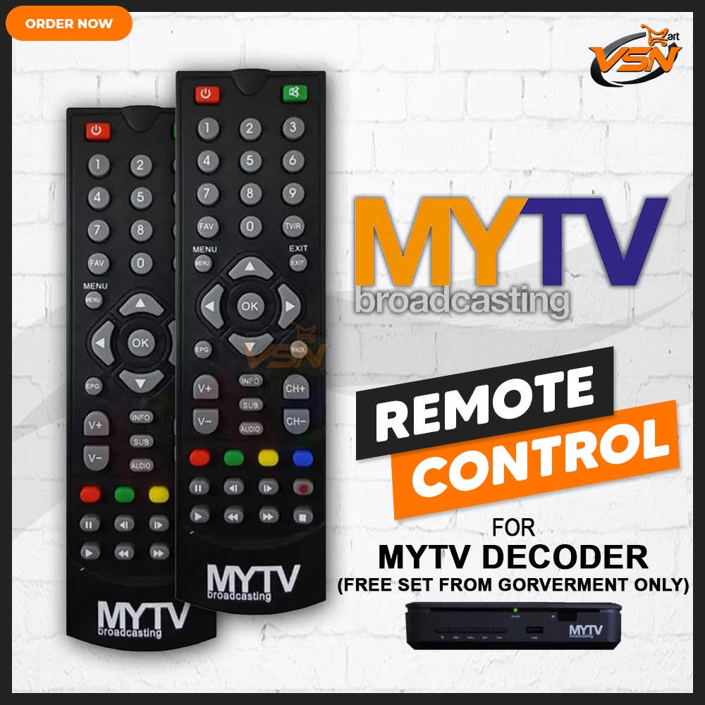 Original MYTV Remote Control For Set Unit Edaran Kerajaan Percuma ...