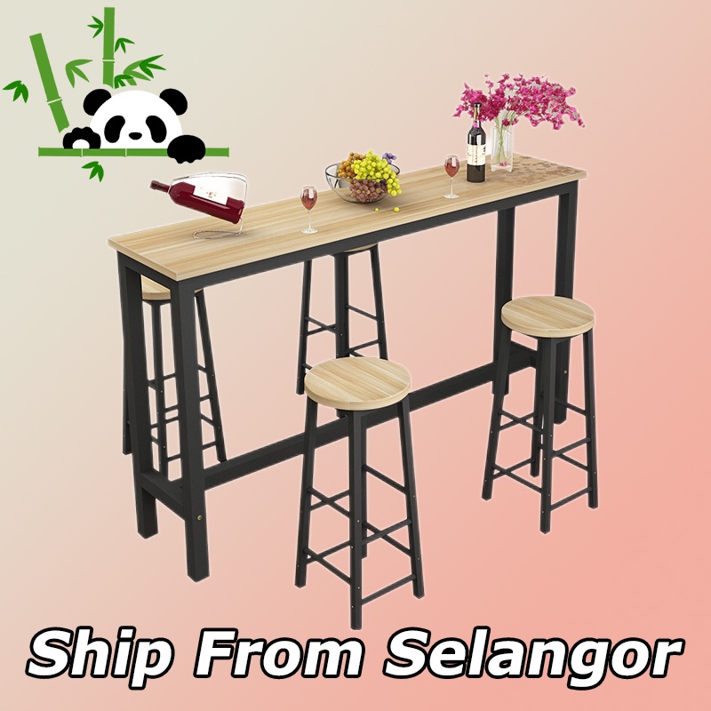 120*40*100cm Bar Table Dining Table Meja Makan Stool High Chair Kerusi ...