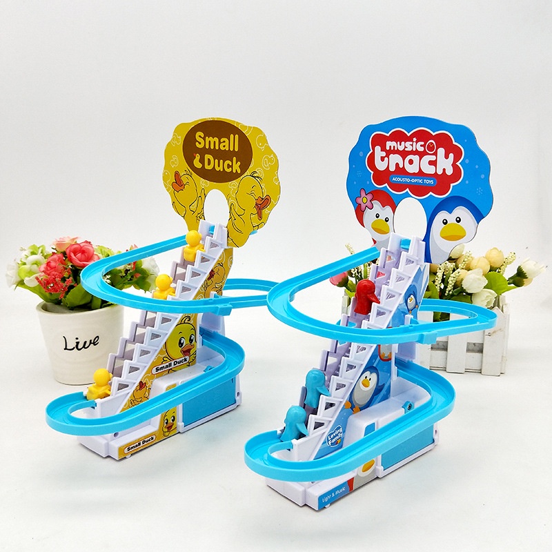 DENGAN LAMPU DAN MUZIK Mainan Penguin Naik Tangga Penguin Ladder Toys ...