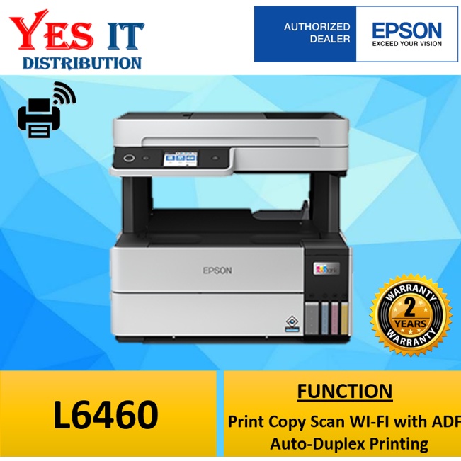 Epson EcoTank L6460 A4 Ink Tank Printer (Print, Scan, Copy with ADF ...