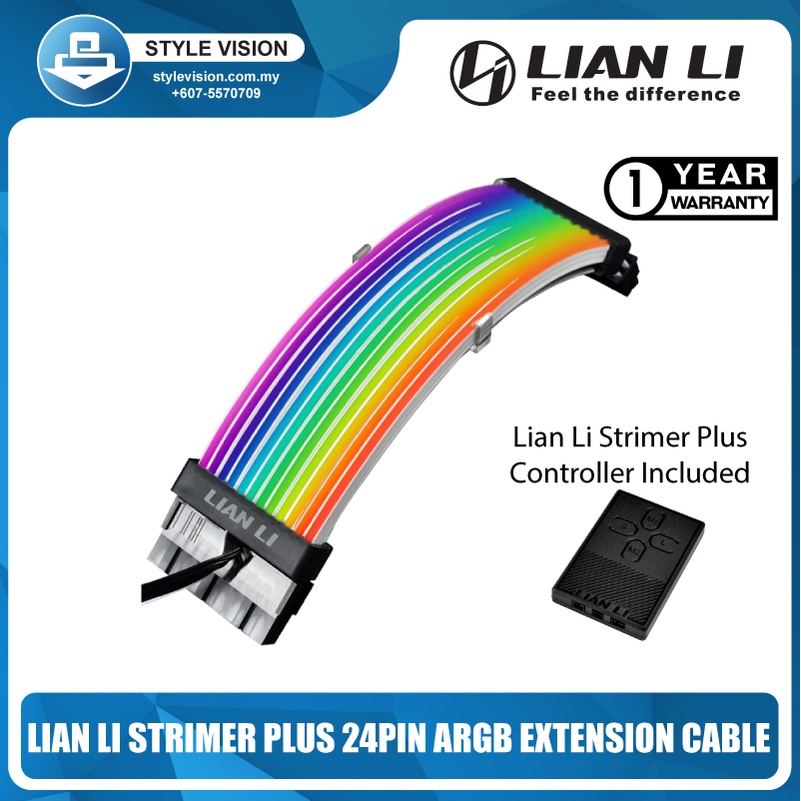 LIAN LI STRIMER PLUS 200MM 24PIN A-RGB EXTENSION LED STRIP CABLE ...