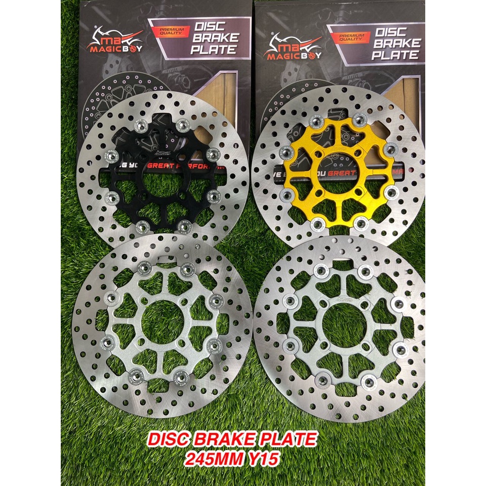 DISC BRAKE PLATE CNC 245MM FLOATING SCREW MAGIC BOY SILVER GOLD GREY ...