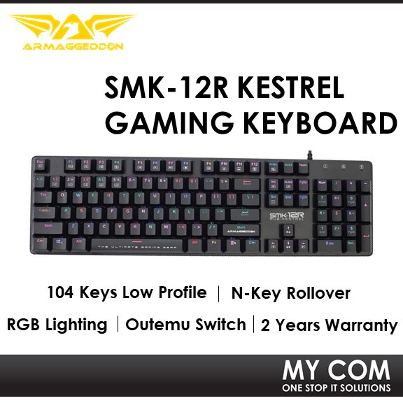 Armaggeddon SMK-12R Kestrel RGB 104 Keys Outemu Switch USB Programmable Mechanical Gaming ...
