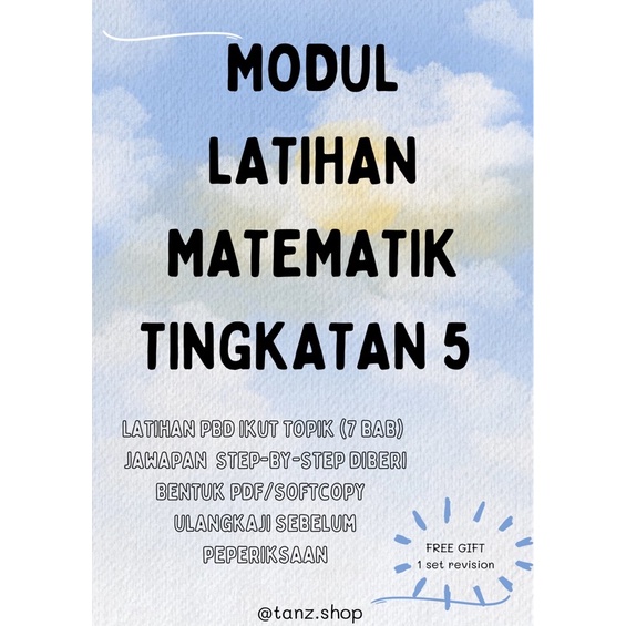 MODUL MATEMATIK TINGKATAN 5 DIGITAL | Shopee Malaysia