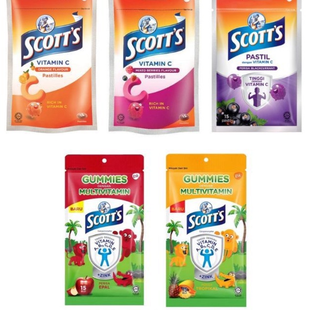 Scott’s Gummies Multivitamin 15s / VItamin C 15s | Shopee Malaysia