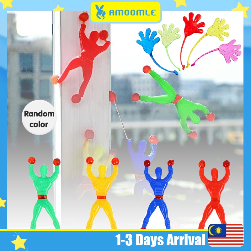 Flexible Climb Sticky Men Wall Toy Kids Toys Climbing Flip Plastic Man ...