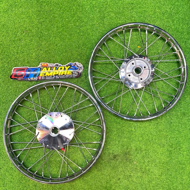 RIM STD + HUB CHROM SAIZ 17 / 18 PNP MOTOR EX5 / GBO / EX5 DREAM DAN ...