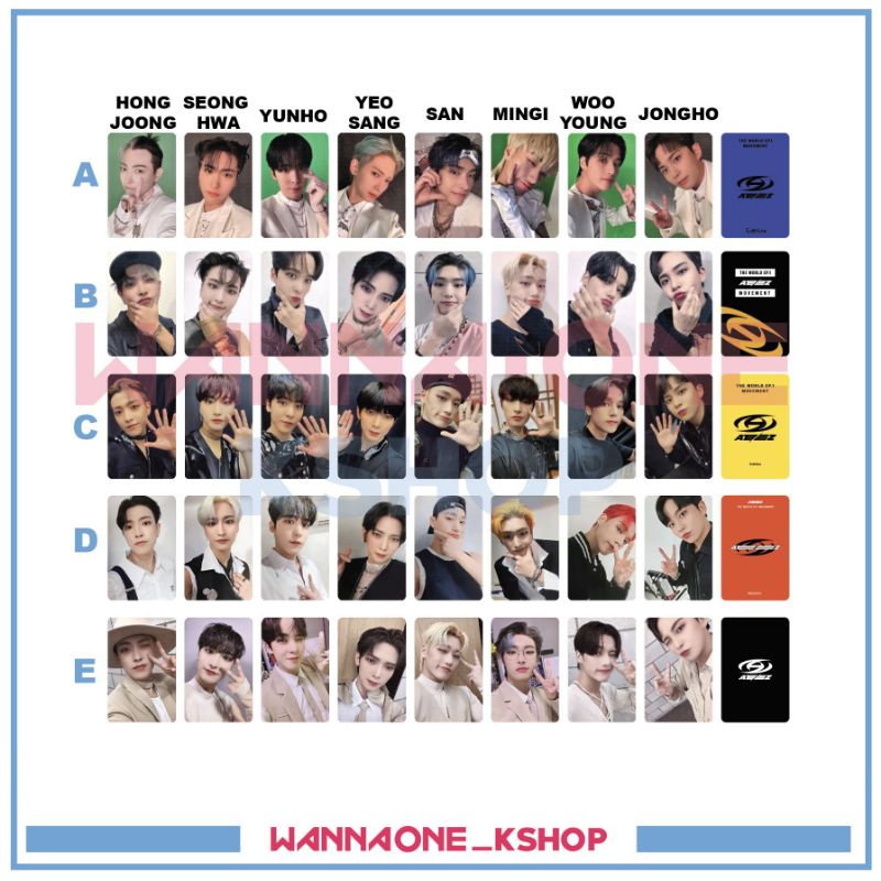 Photocard ateez ver.A benefit POB the world movement album | Shopee ...
