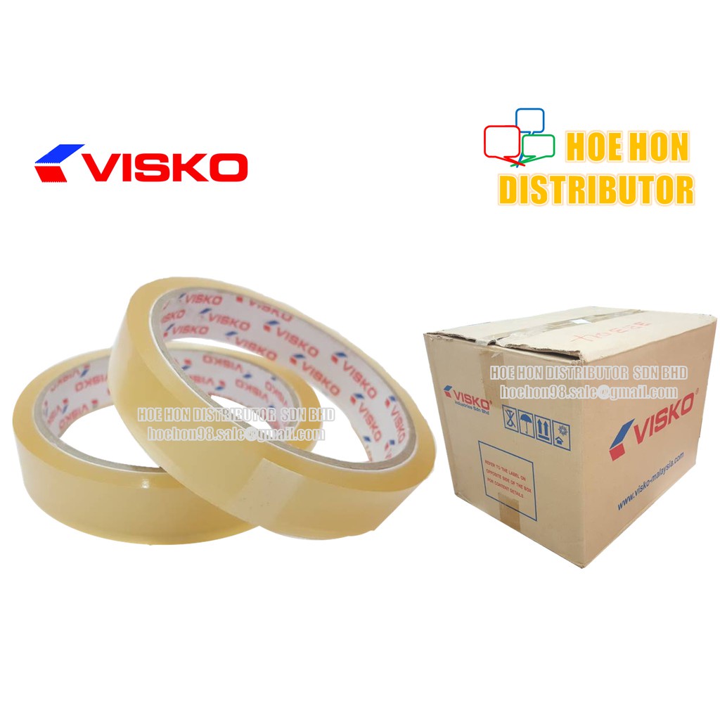 Visko OPP Tape 18mm x 40 Yards Adhesive Transparent Packaging Tape 18mm ...