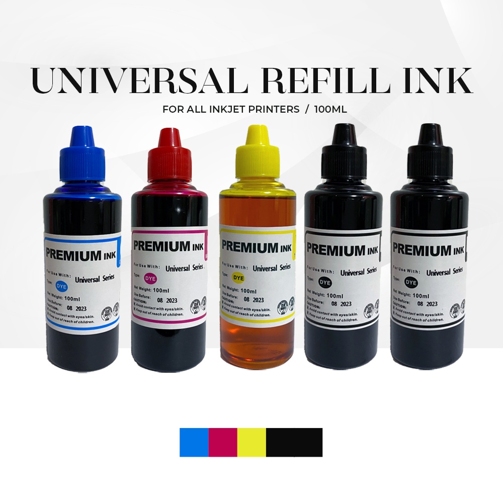 Universal Refill Ink (100ml) Compatible for HP/Canon/Brother/Epson ...