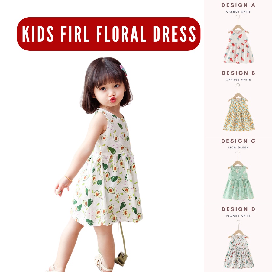 Baju Dress Budak Perempuan Kids Dressss Baby Girl Princess Dress Dress ...