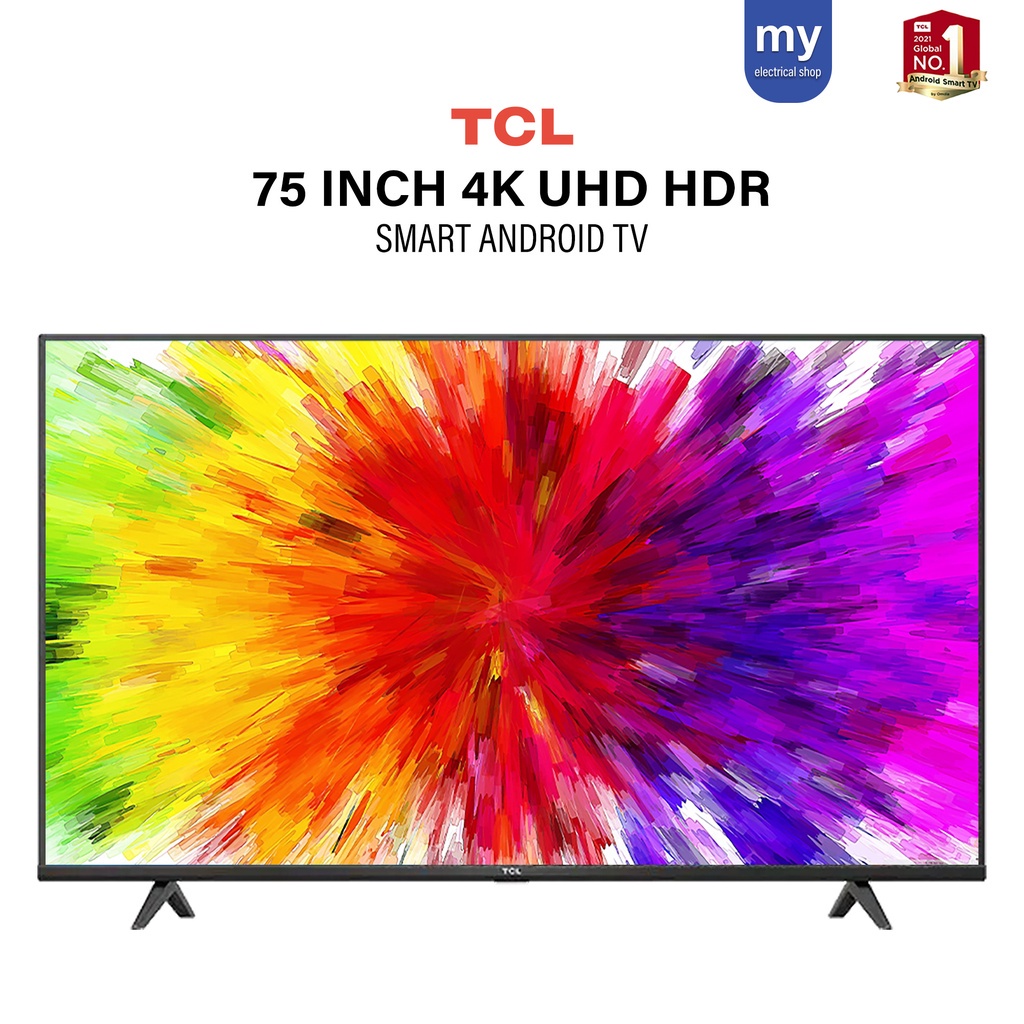 TCL 75 Inch 4K UHD HDR Android TV 75P615 DVB-T2 Netflix Youtube Smart ...
