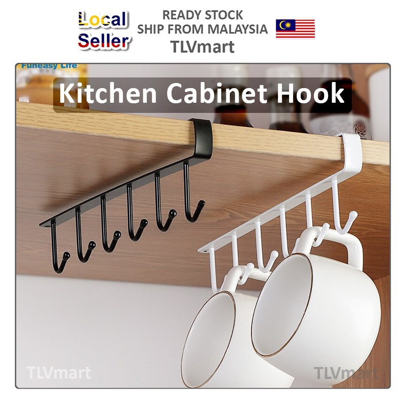 DIY Kitchen Cabinet Hook | Cabinet Hanger | Kitchen Hanging Rack | Rail ...