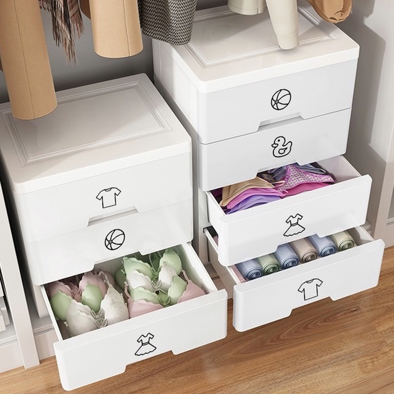 Ready!Plastic Storage Cabinet Drawer Baju Almari Baju Murah With Lock ...