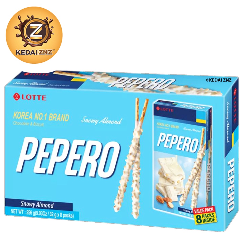 Chocolate LOTTE PEPERO Snowy Almond Box 256g Coklat | Shopee Malaysia