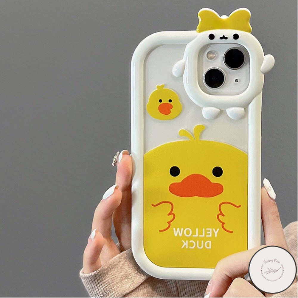 VC Funny Cartoon Duck Monster Lens Protector Phone Case Compatible for ...