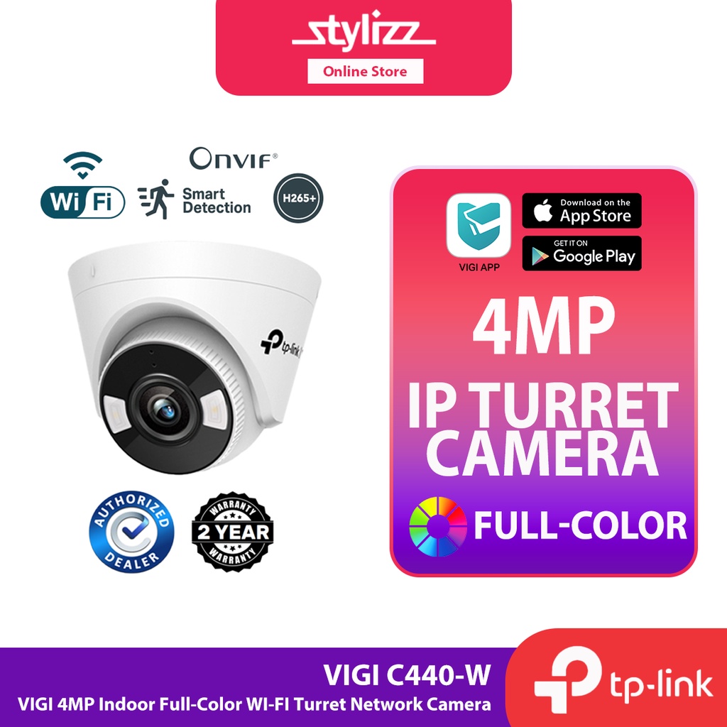 TP-Link VIGI C440-W (Wireless) / C340 (Wire) 4MP Indoor CCTV Full ...