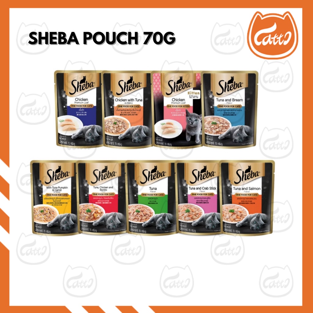 CATTO Sheba Cat Pouch Wet Food Adult Kitten Pet Wet Food Cat Food ...