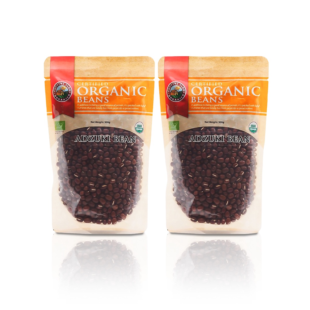 Country Farm Organics Adzuki Red Beans (2x300g) [HALAL | Certified ...