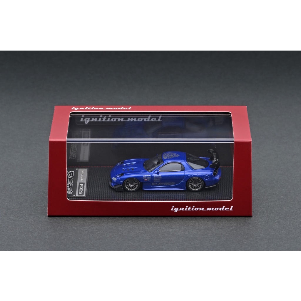 Ignition Model IG1951 1:64 Mazda RX-7 FD3S RE Amemiya Blue Metallic RESIN SCALE MODEL CAR ...