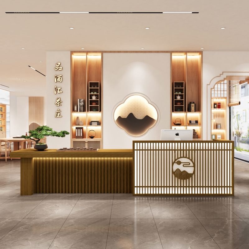 Front desk, reception desk, yoga bar, clubhouse cashier, tea ceremony ...