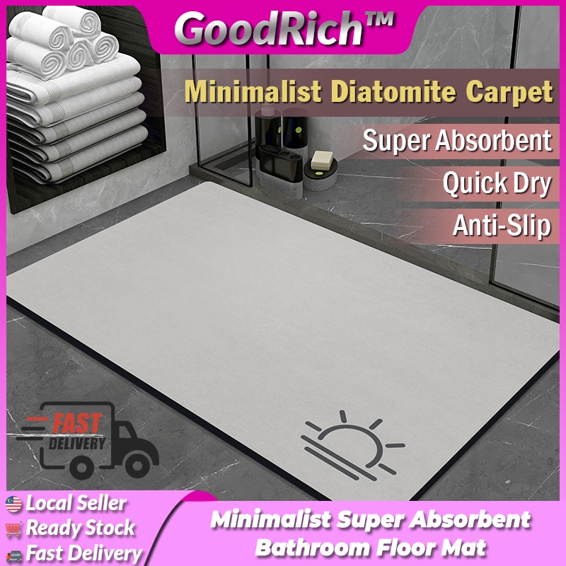 Minimalist Super Absorbent Quick Dry Diatom Mud Floor Mat Carpet ...