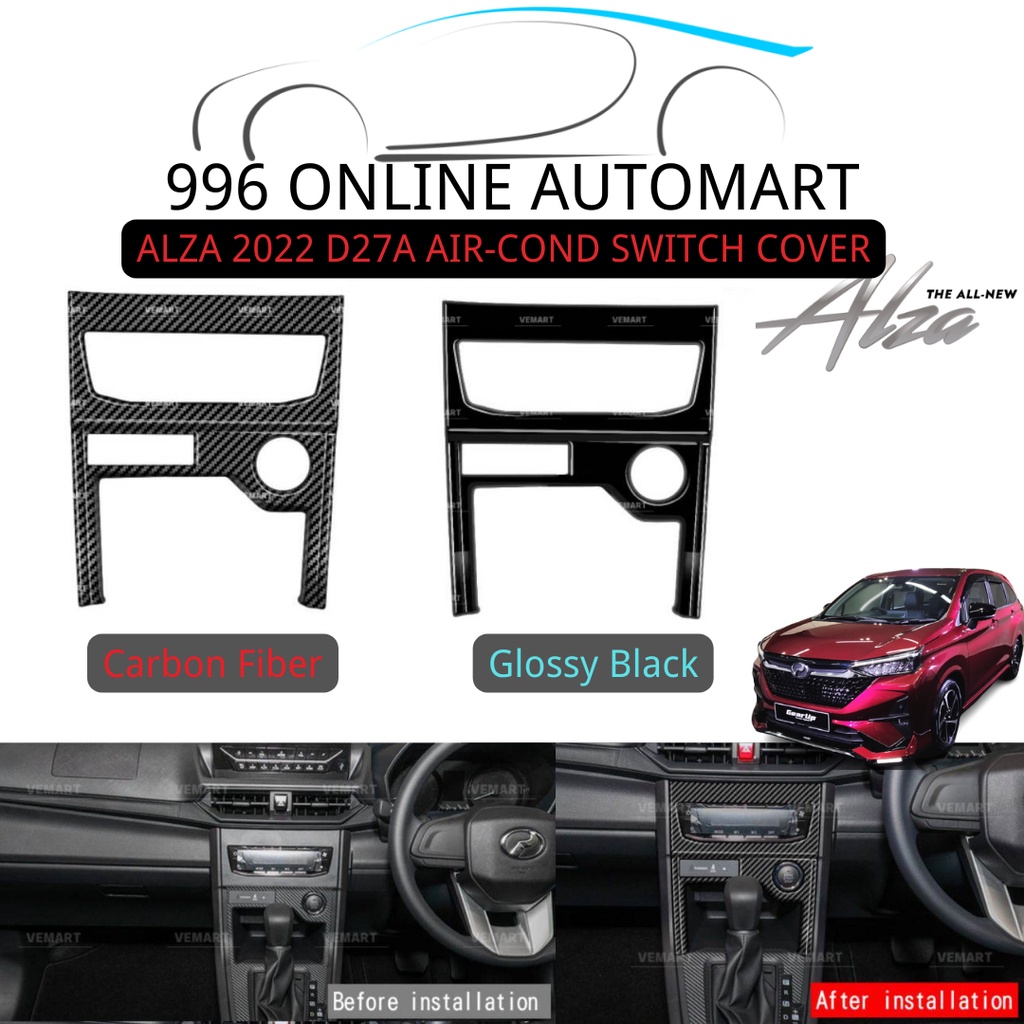 ALZA 2022 D27A INTERIOR AIRCOND SWITCH CONTROL CARBON FIBER / PIANO ...