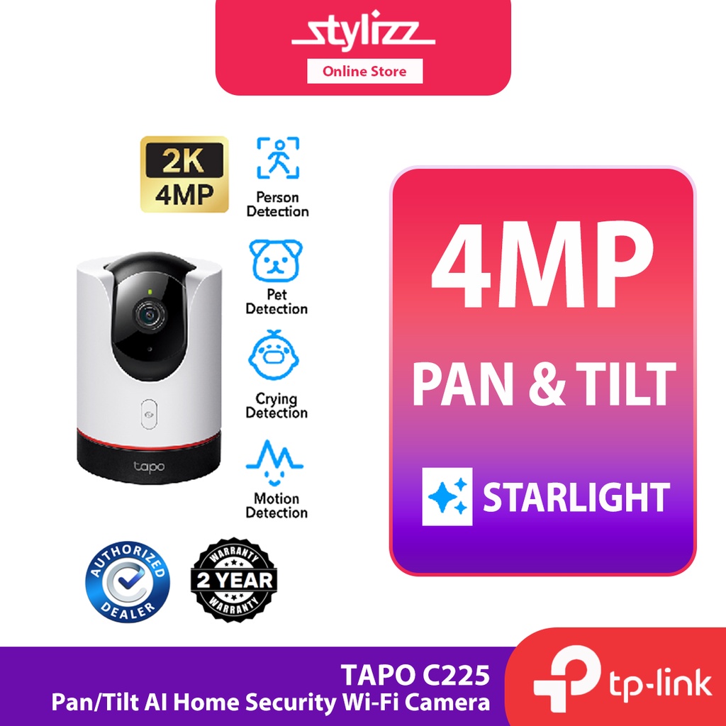 TP-LINK Tapo C225 Pan/Tilt AI Home Security Wi-Fi Camera | Shopee Malaysia